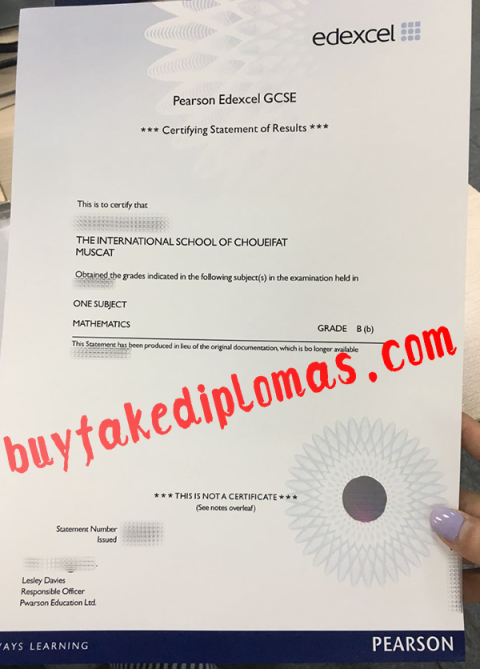 Edexcel GCSE Certificate | Buy Fake Diplomas, High School, College ...